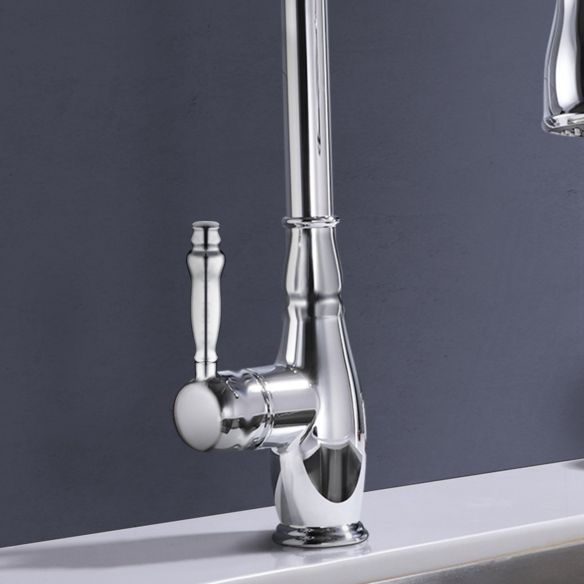 Pull Down Kitchen Faucet Stainless Steel Kitchen Faucet with Sprayer O ...