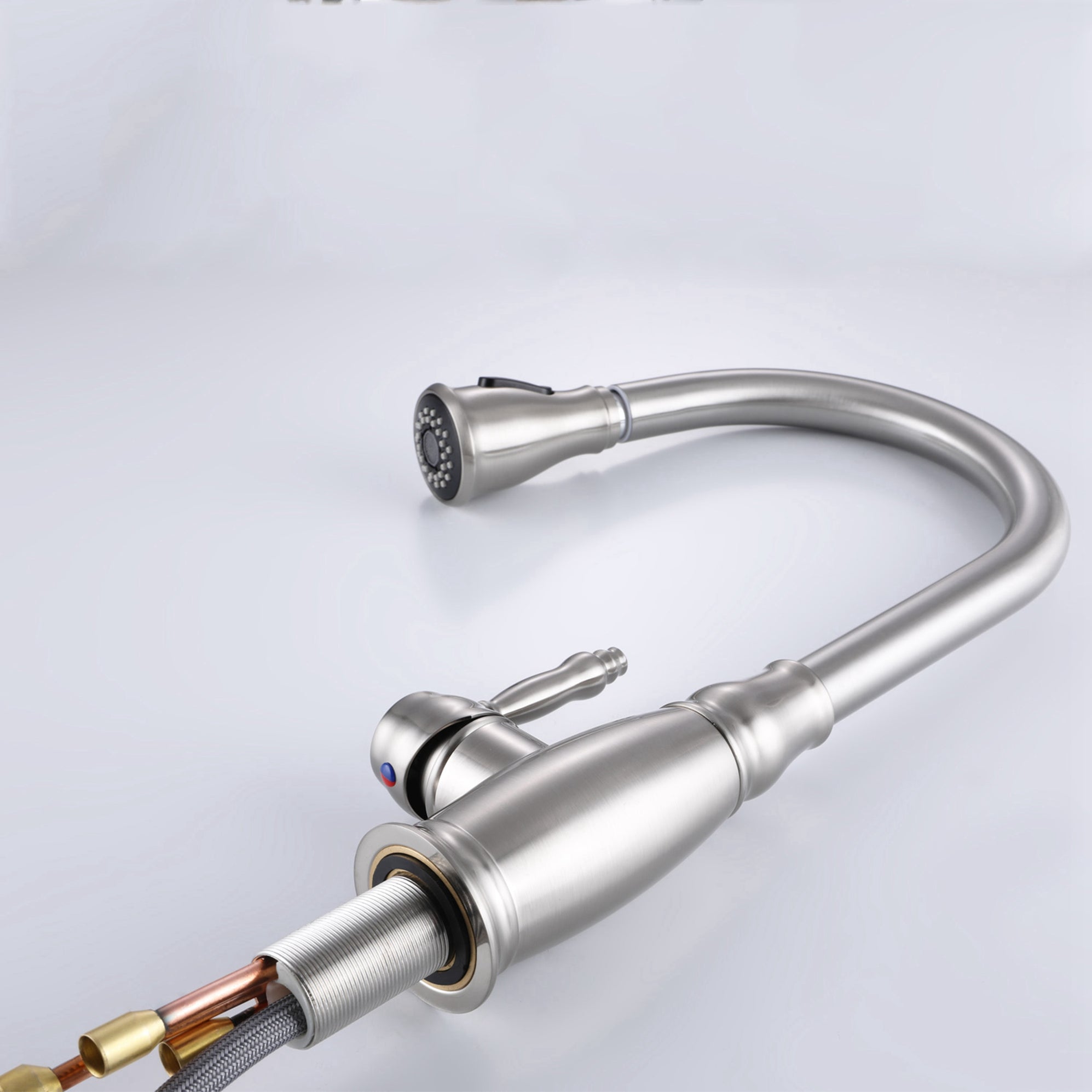 Pull Down Kitchen Faucet Stainless Steel Kitchen Faucet with Sprayer O ...